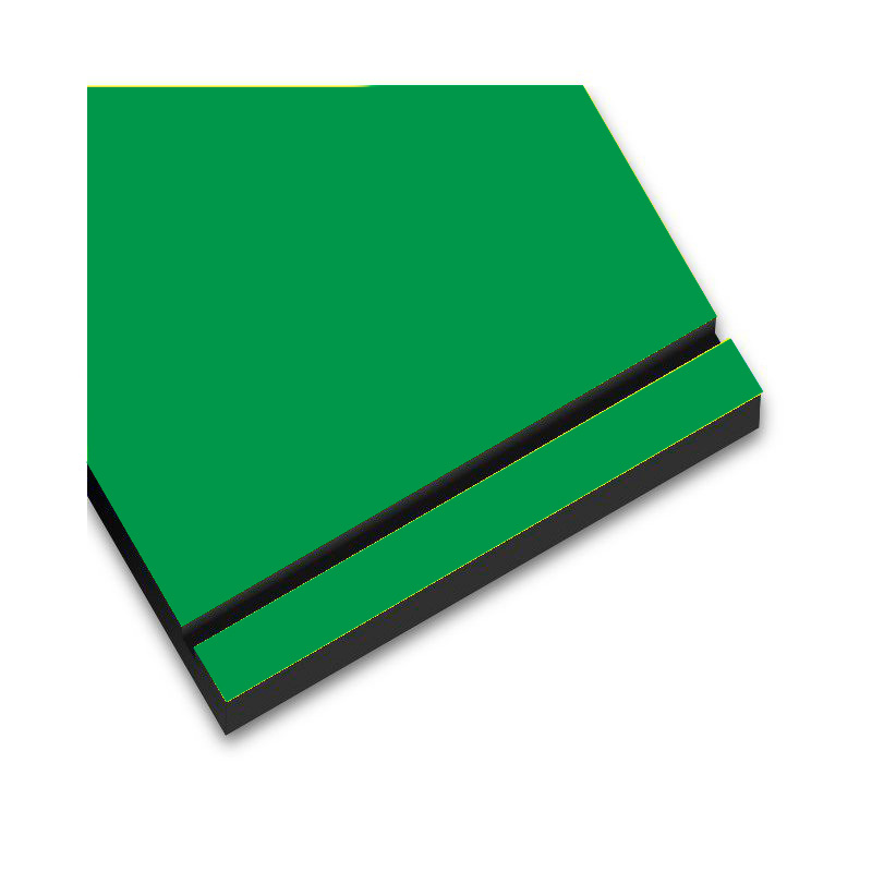 Planchas Lamicoid color Verde sobre Negro - Lamicoid